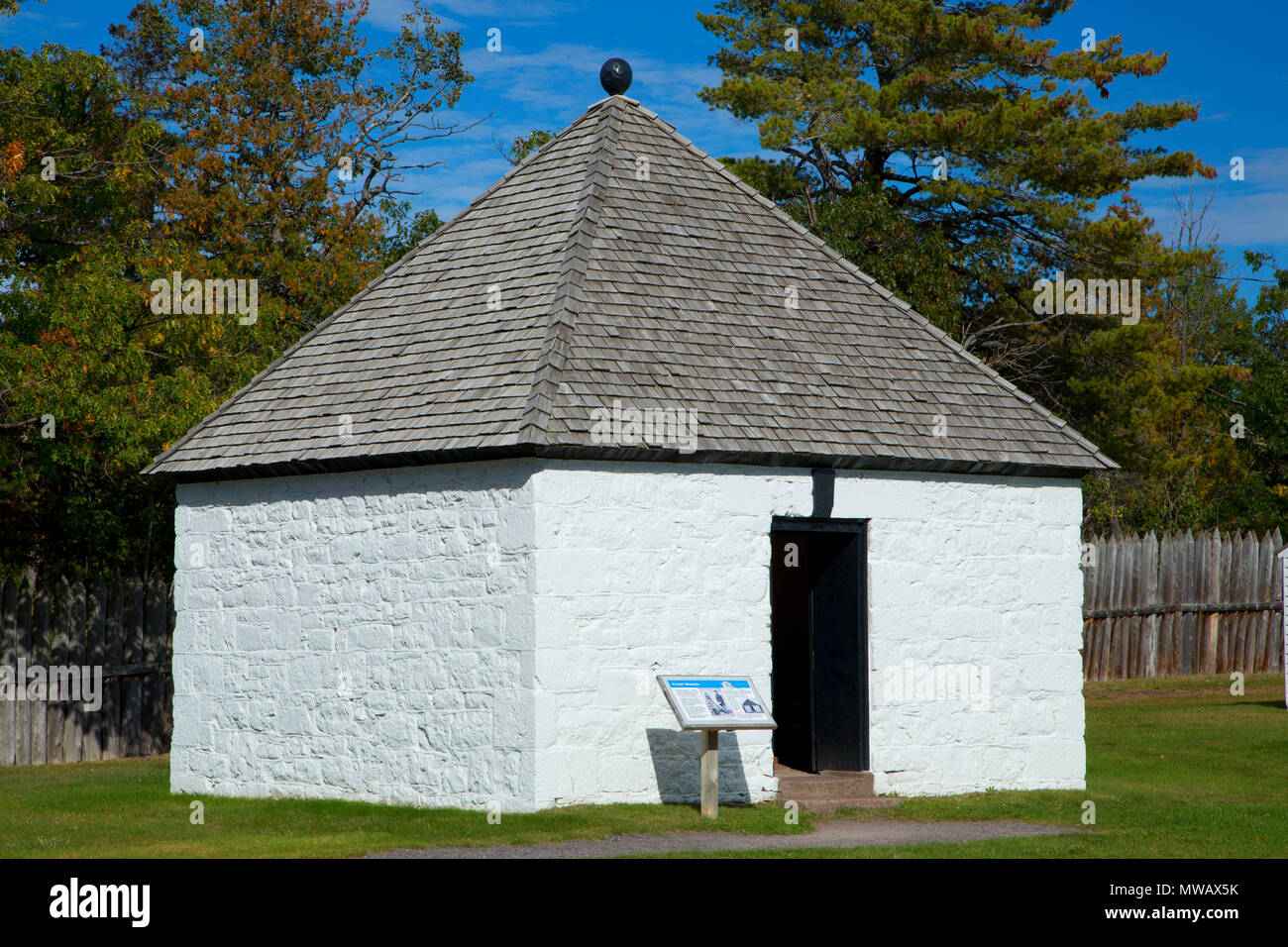 Powder Magazine, Fort Wilkins Historic State Park, Michigan Stock Photo ...