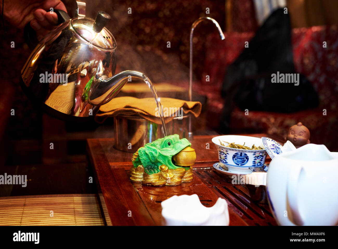 Tea ceremony in the tea house Stock Photo - Alamy