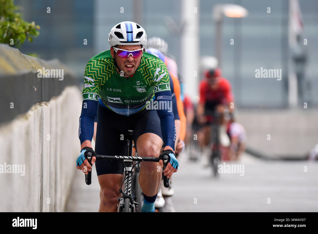 Alex Paton of Canyon Eisberg racing in the elite men's 2018 OVO Energy ...