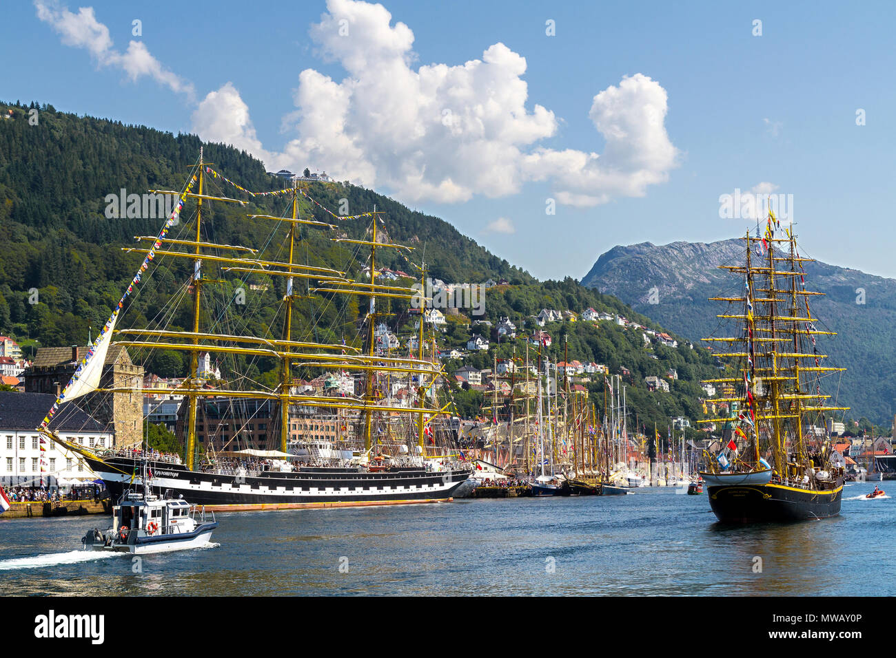 Tall Ships Race Bergen, Norway 2014. The Danish sail ship "Georg Stage ...
