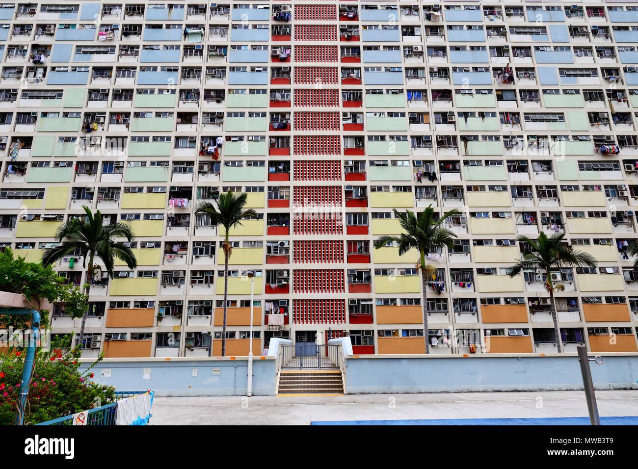 old public populated housing estates in Hong Kong Stock Photo - Alamy