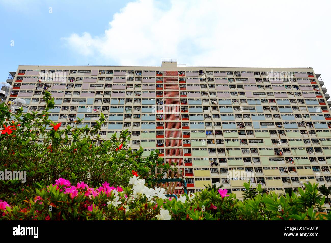 old public populated housing estates in Hong Kong Stock Photo - Alamy