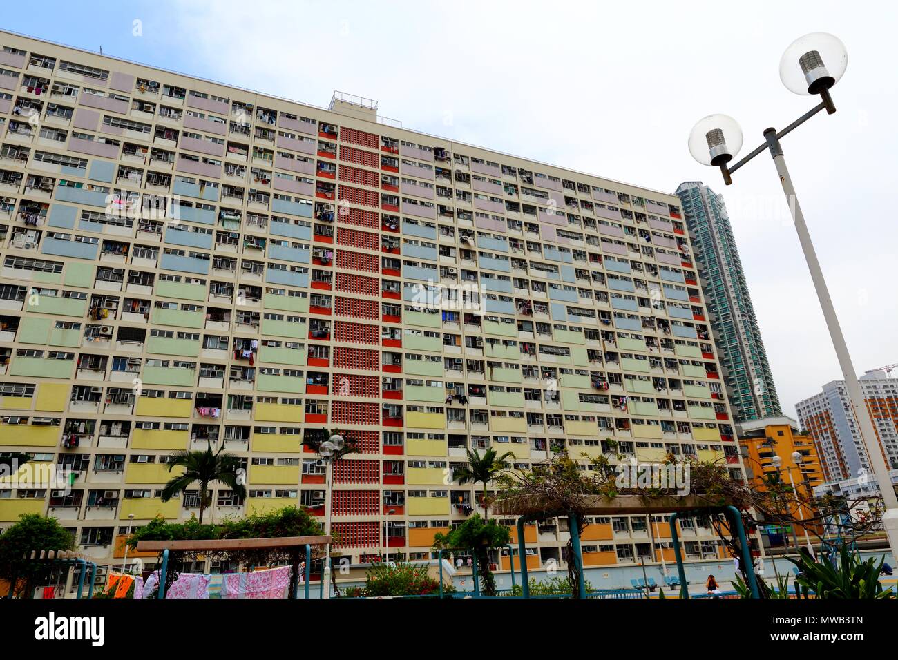 old public populated housing estates in Hong Kong Stock Photo - Alamy