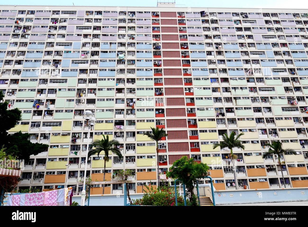 old public populated housing estates in Hong Kong Stock Photo - Alamy