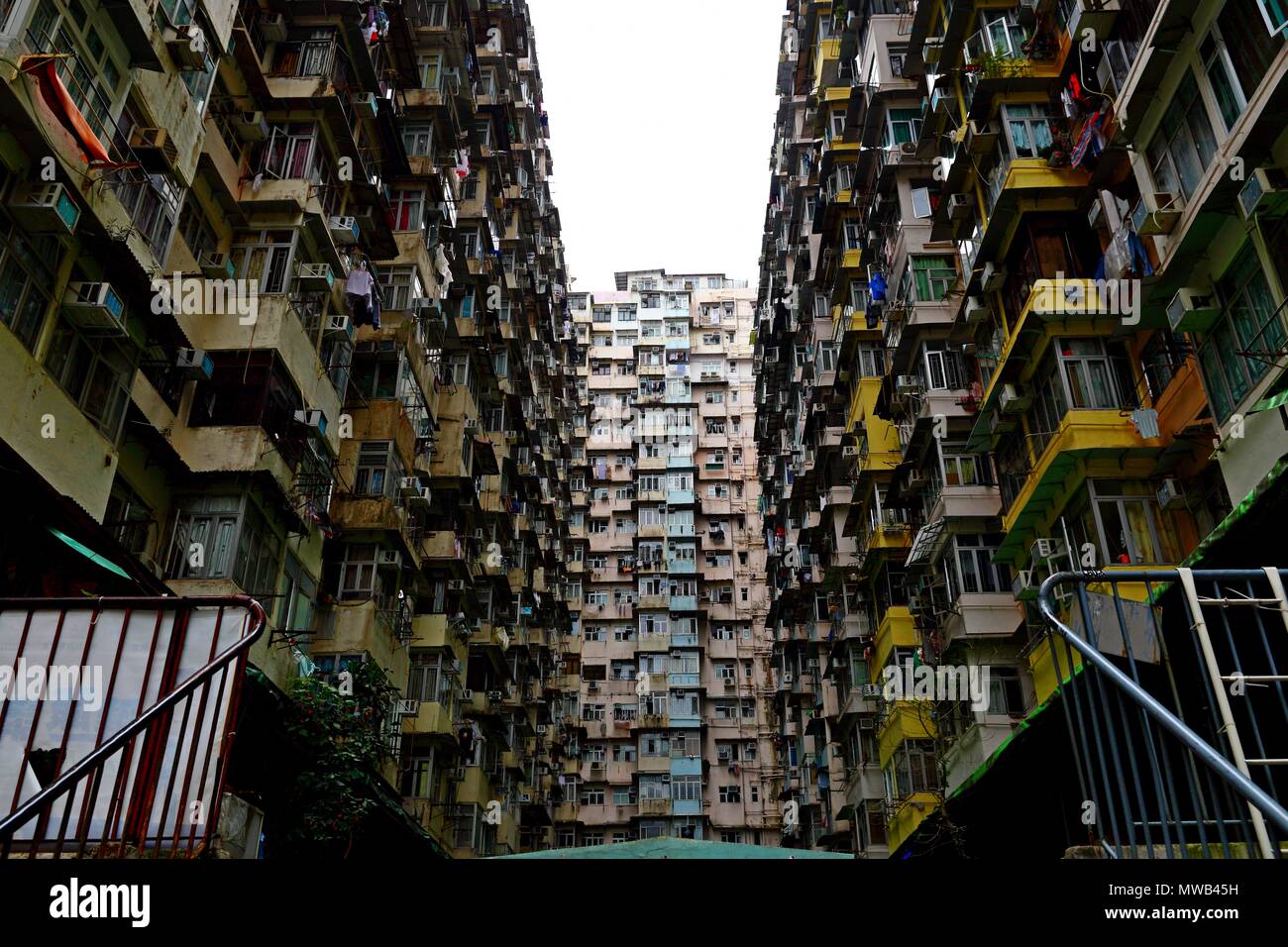 old public populated housing estates in Hong Kong Stock Photo - Alamy