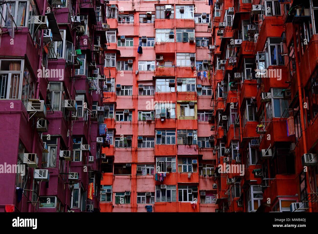 old public populated housing estates in Hong Kong Stock Photo - Alamy