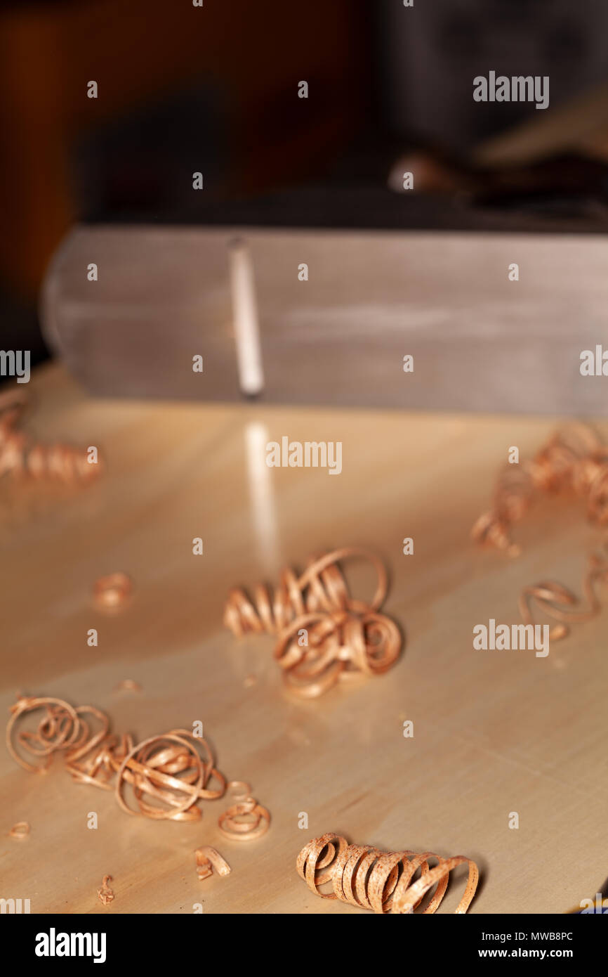 Curls of wood Stock Photo - Alamy