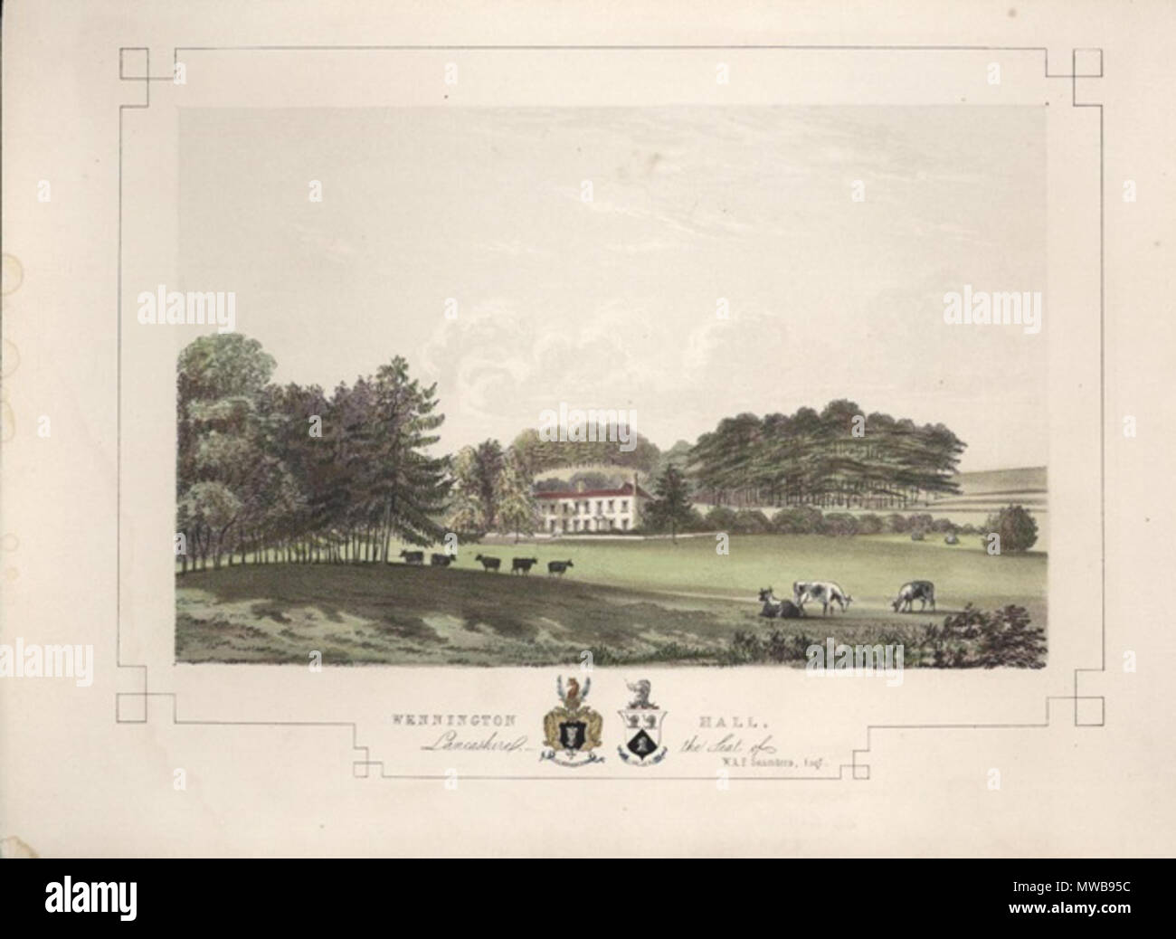 . English: Wennington Hall, Lancashire , about 1845. 13 May 2007 ...