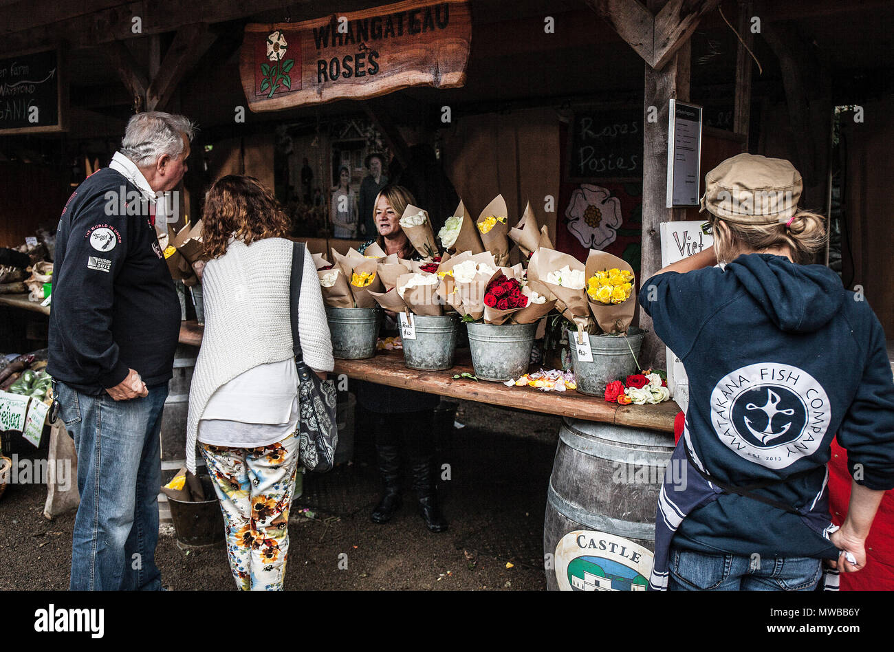 Matakana Saturday market day.Matakana is a small town 50km's north of ...
