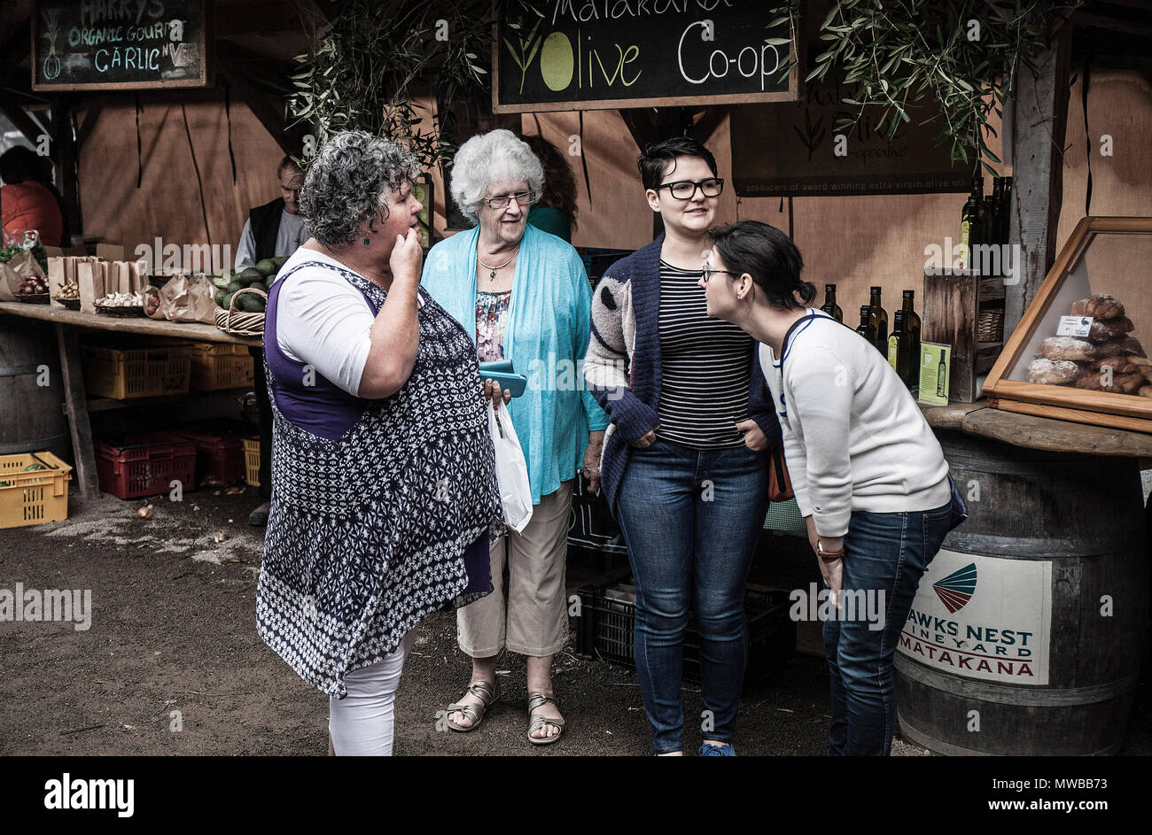 Matakana Saturday market day.Matakana is a small town 50km's north of ...