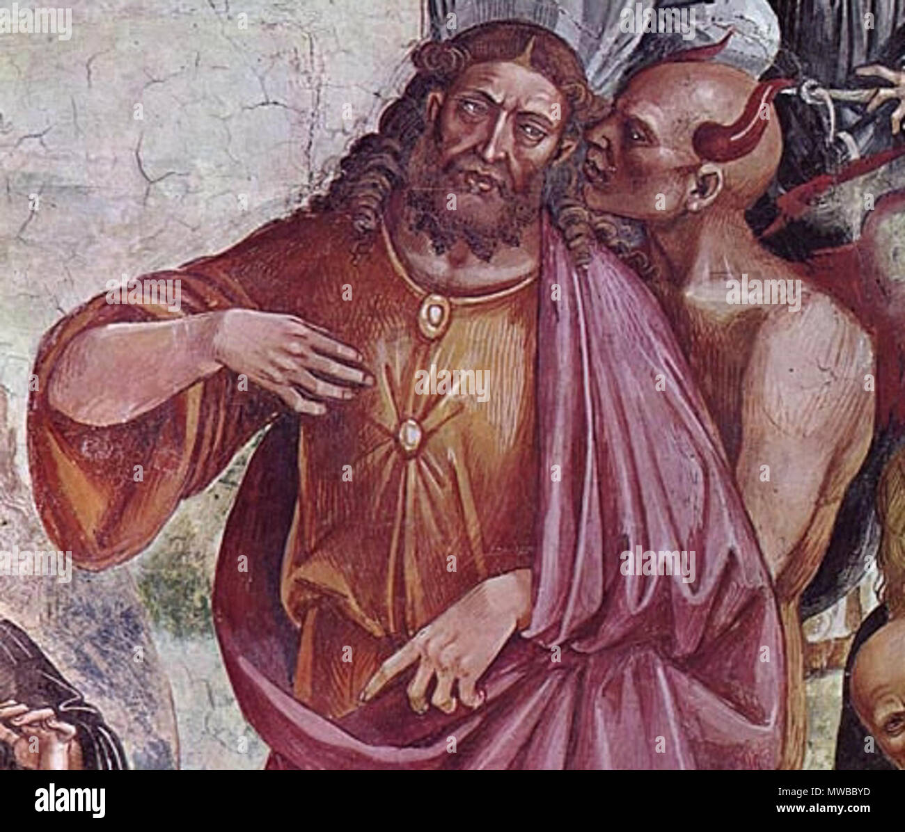 . English: Luca Signorelli's 1501 depiction of the face of antichrist ...