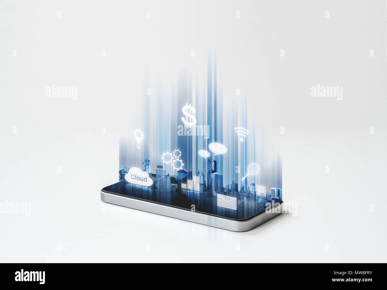 Mobile smart phone application technology Stock Photo - Alamy