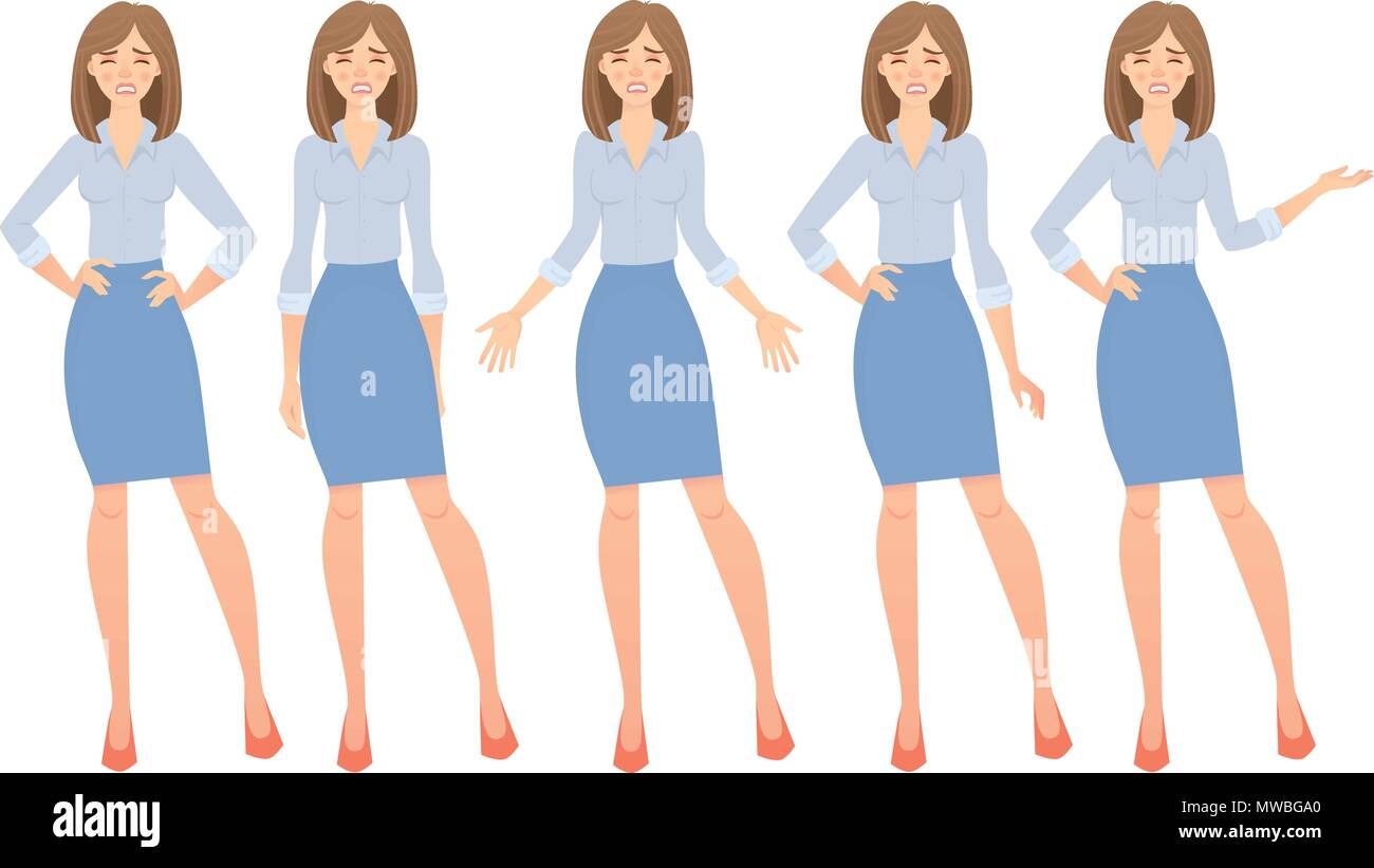 Anxiety pose Stock Vector Images - Alamy