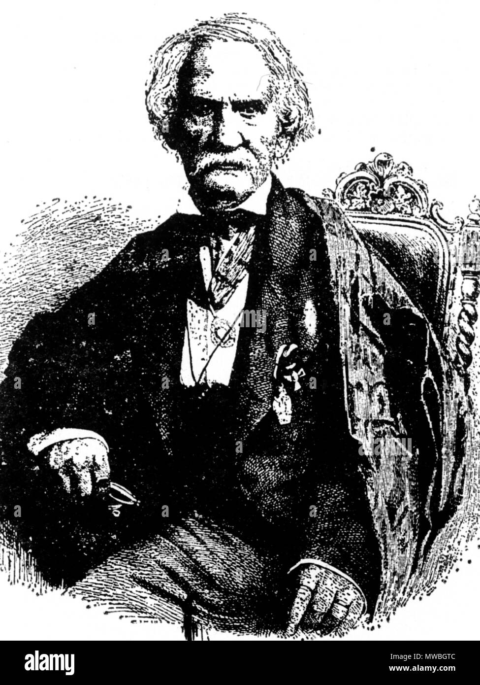 . Gheorghe Asachi, Romanian intellectual - portrait showing him in old ...