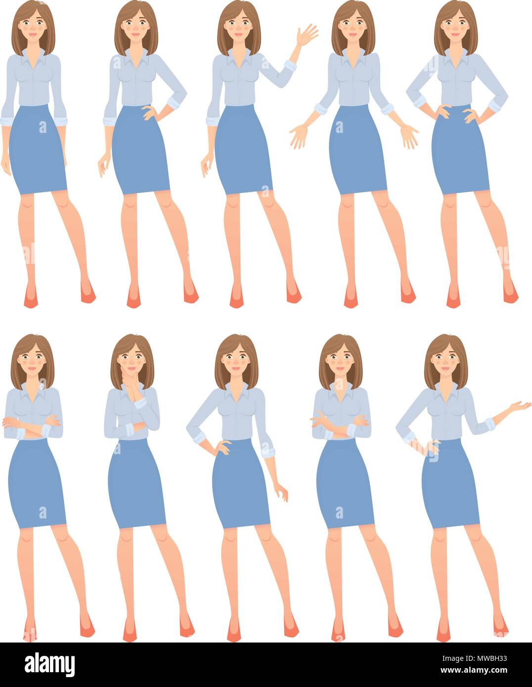 Business character set Cut Out Stock Images & Pictures - Alamy