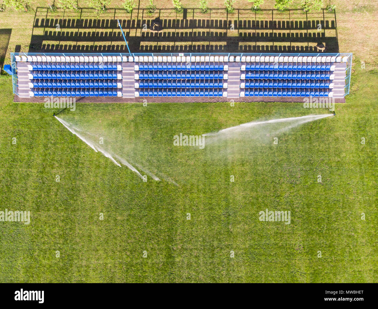 Sprinklers at football ground hi-res stock photography and images - Alamy