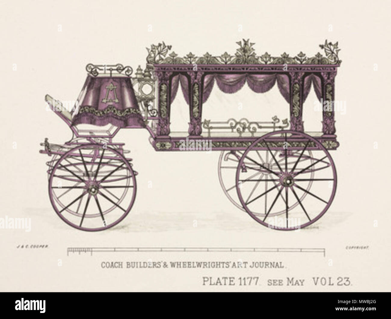 . Print. One of a series of designs for various types of horse-drawn ...