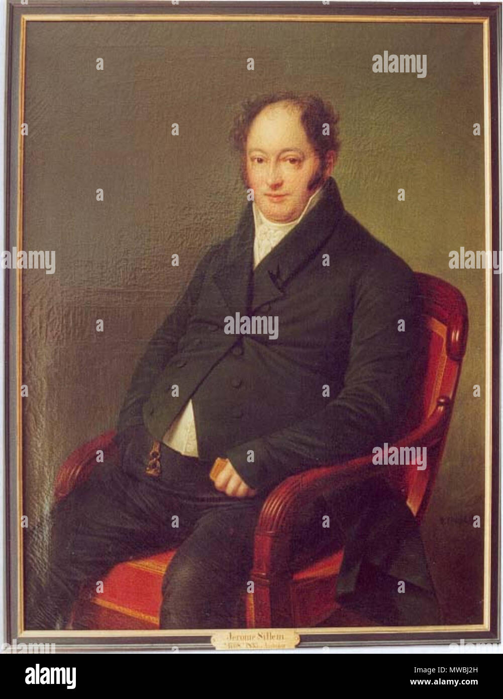. Portrait in Oil of Jerome Sillem . Unknown 19th century painter 314 ...