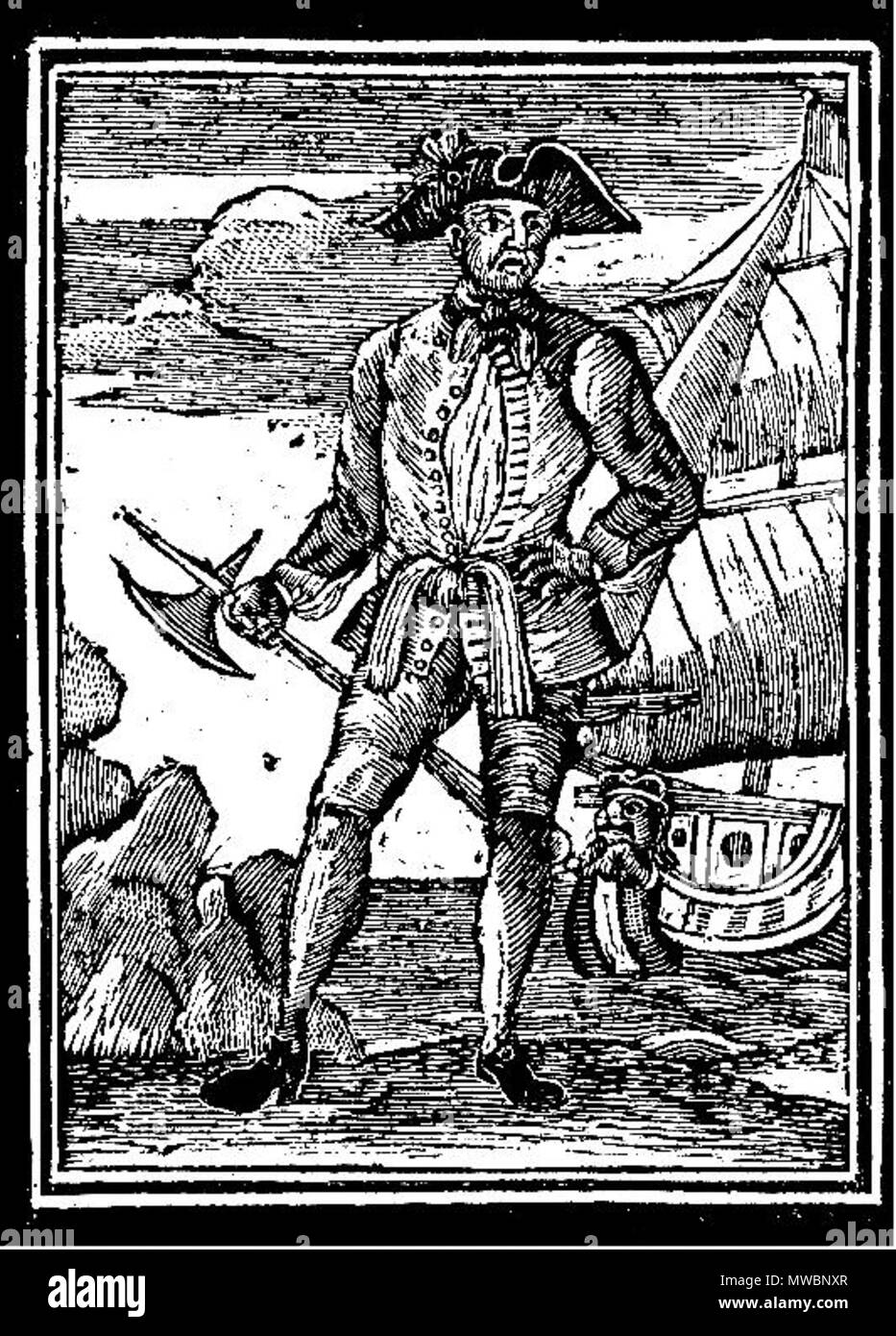 . English: Edward England, Pirate in the Caribbean . 18th century ...