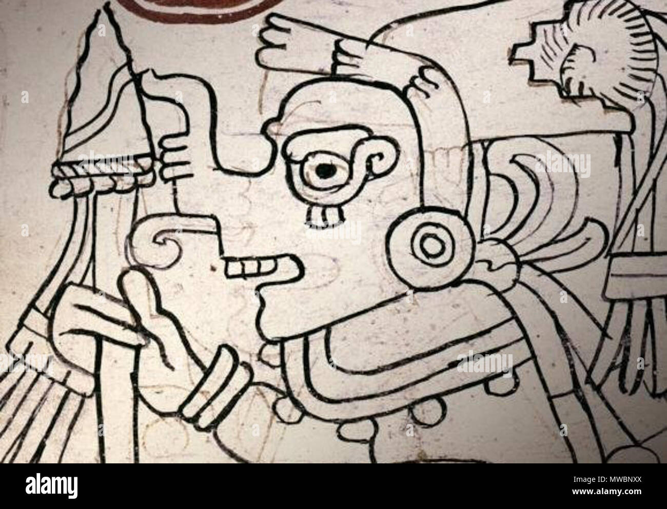 . English: Detail from the Grolier Codex as published in the Huffington ...