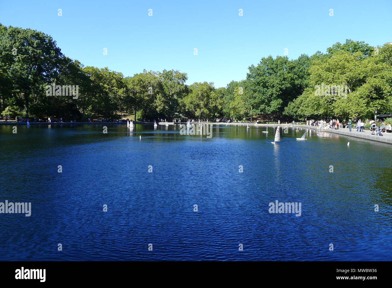 Conservatory Water on NY Central Park Stock Photo - Alamy