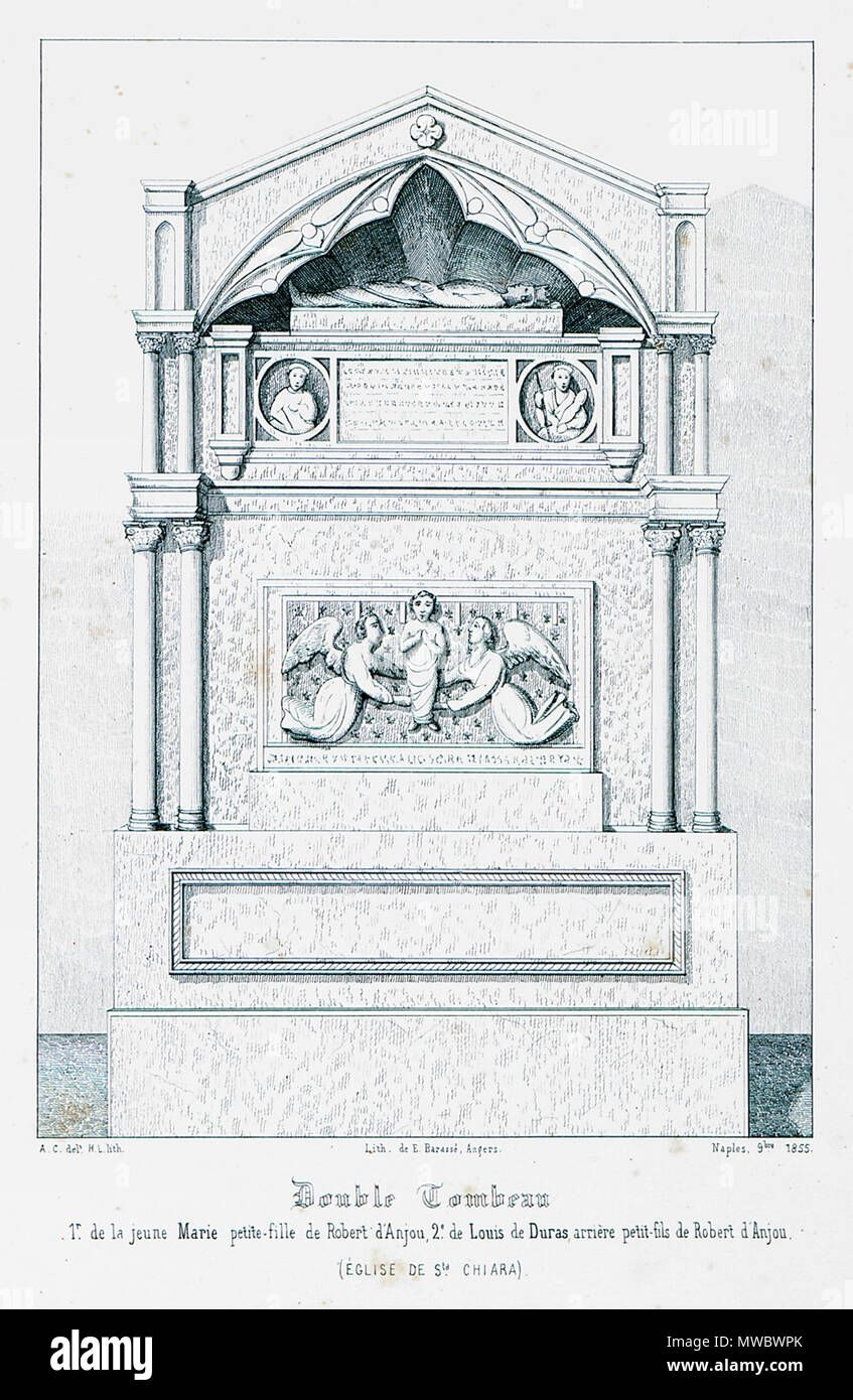 169 Double tombeau 1r de la jeune Marie petite-fille de Robert d'Anjou ...