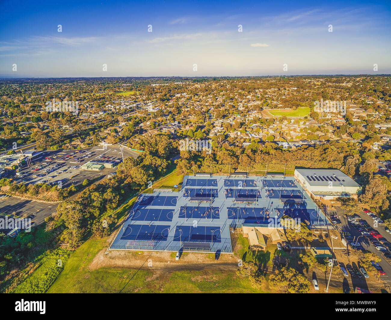 Netball court hi-res stock photography and images - Alamy