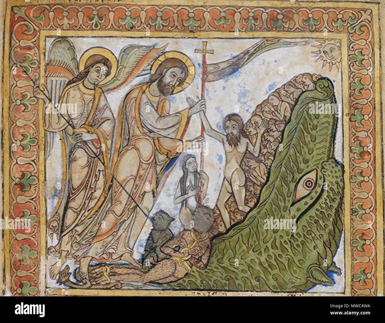 . English: The Harrowing of Hell. Illustration from the St Swithun ...