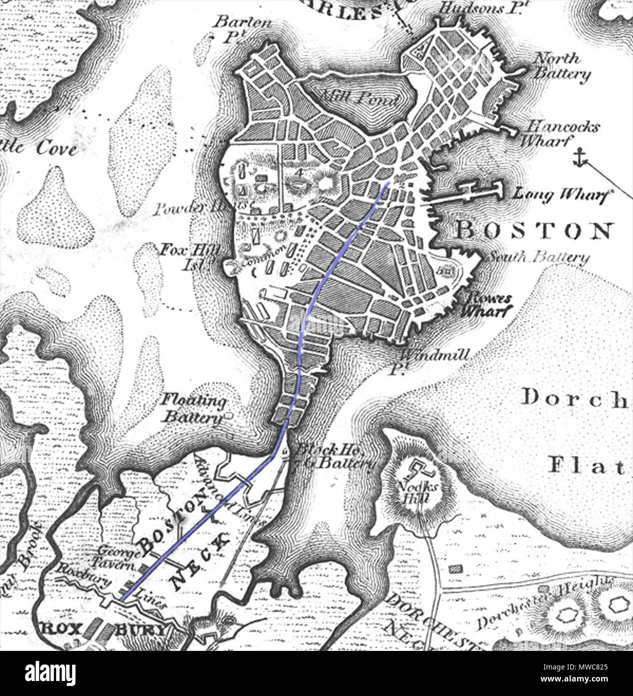 Map of early new england hi-res stock photography and images - Alamy