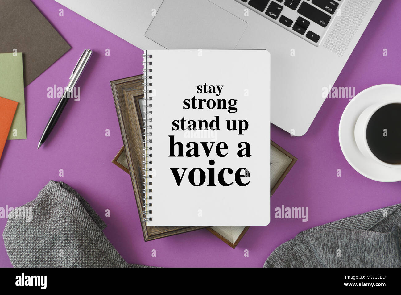 Motivational and inspirational quote. Business Quote. Minimal flat lay ...