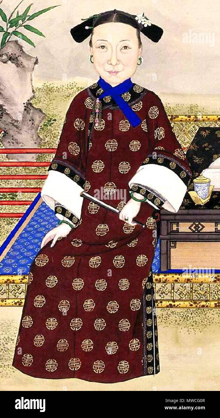 . Imperial portrait of Empress Dowager Cixi of China . Mid 1800s ...