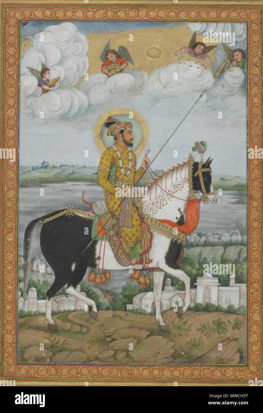 . English: Equestrian Portrait of the Emperor Shah Jahan from the ...