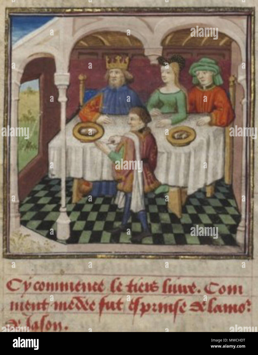 256 Guido delle Colonne français 22553 f 7 Jason and Aeetes Stock Photo ...