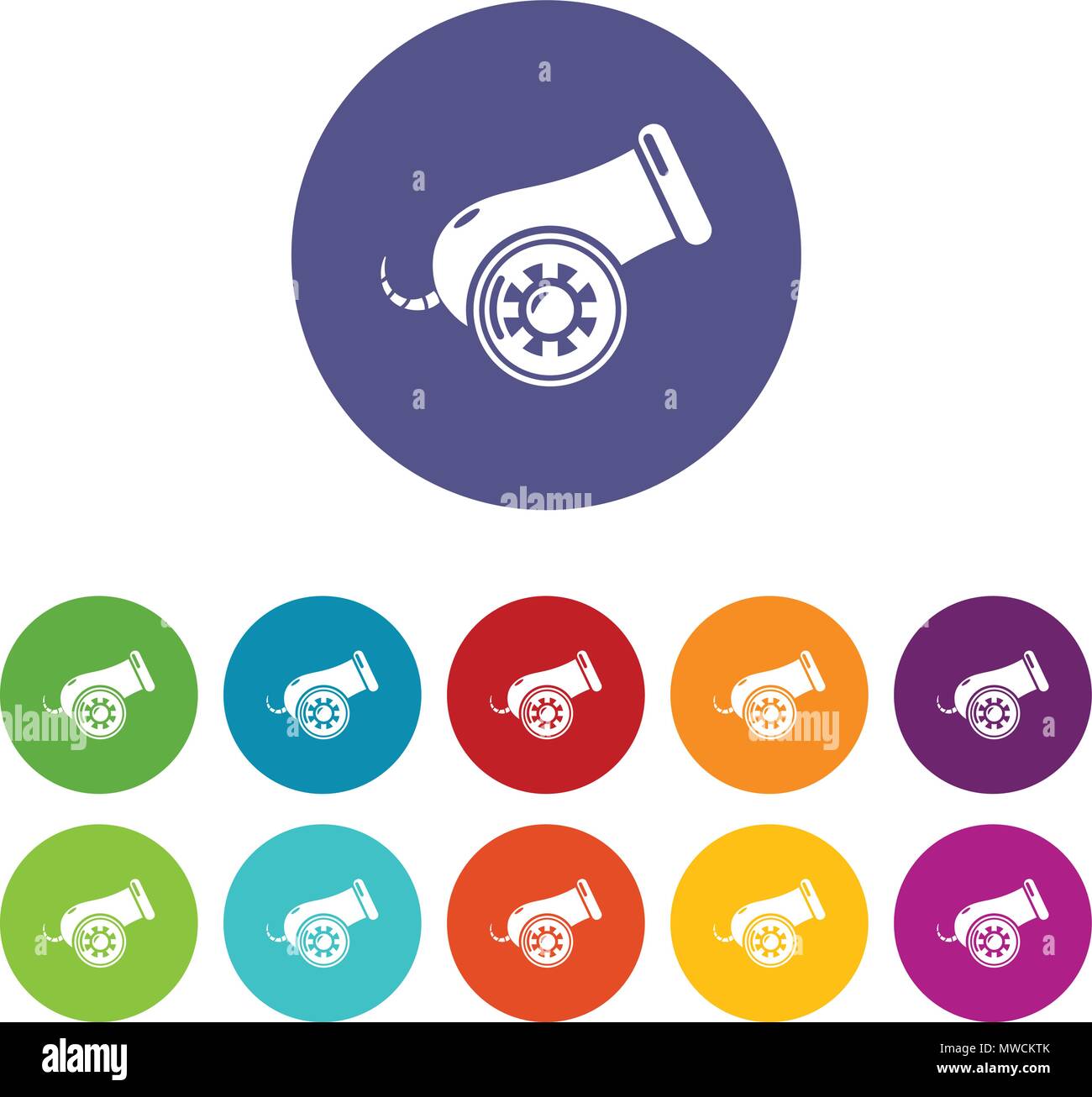 Anti-aircraft gun icons set vector color Stock Vector Image & Art - Alamy