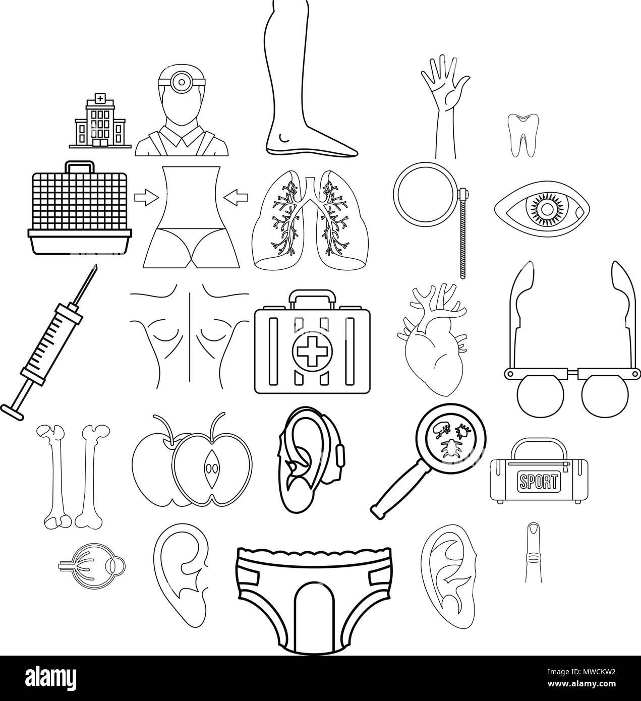 Human body outline heal health hi-res stock photography and images - Alamy
