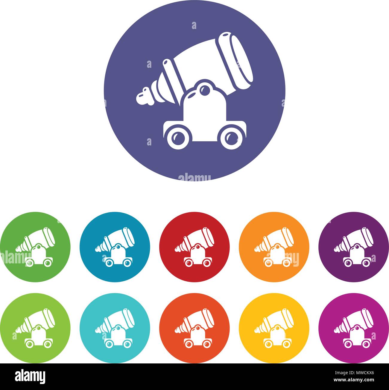 Ancient cannon icons set vector color Stock Vector Image & Art - Alamy
