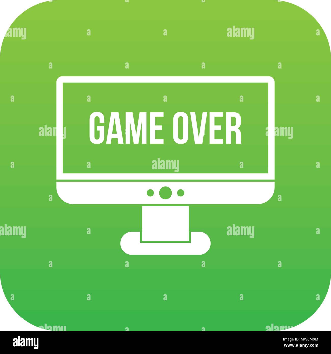 Game over icon digital green Stock Vector Image & Art - Alamy