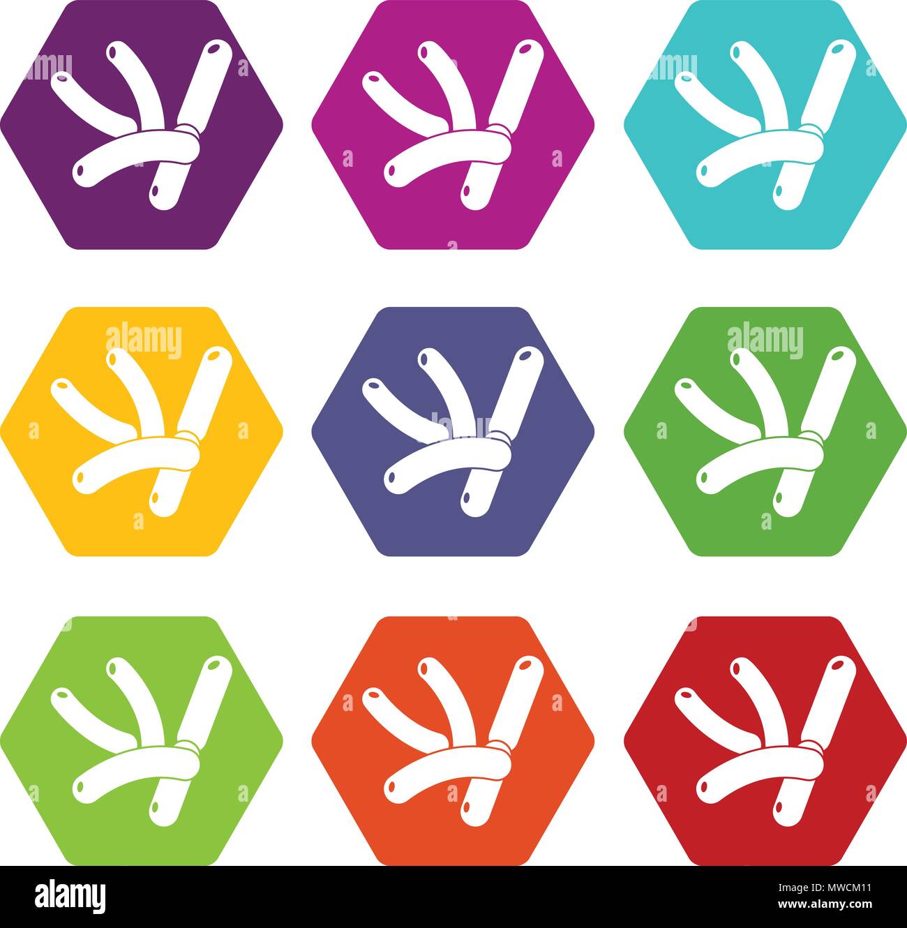 Bacilli icons set 9 vector Stock Vector Image & Art - Alamy
