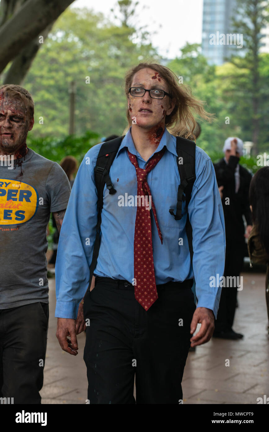 Zombie Walk Sydney Australia, 2 November 2013 : Participants dressed up ...