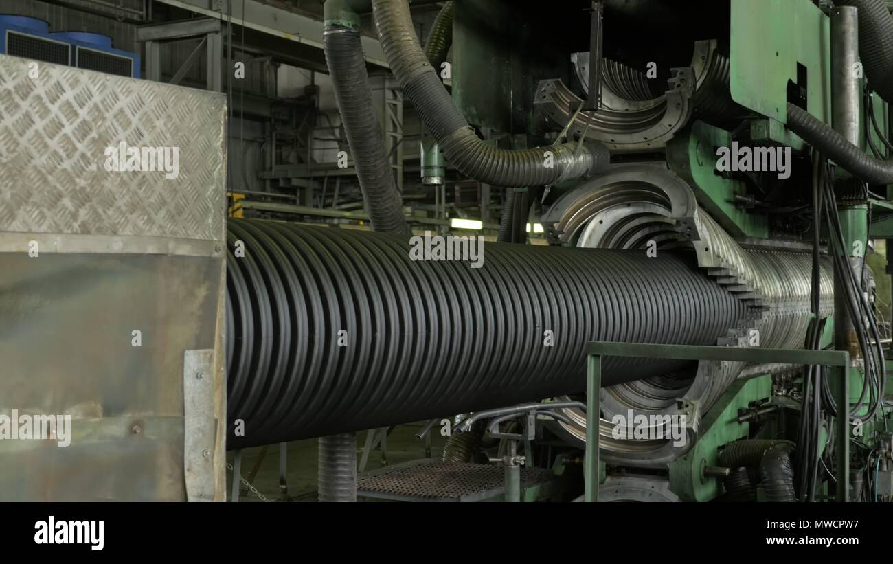Manufacture of plastic water pipes. Manufacturing of tubes to the ...
