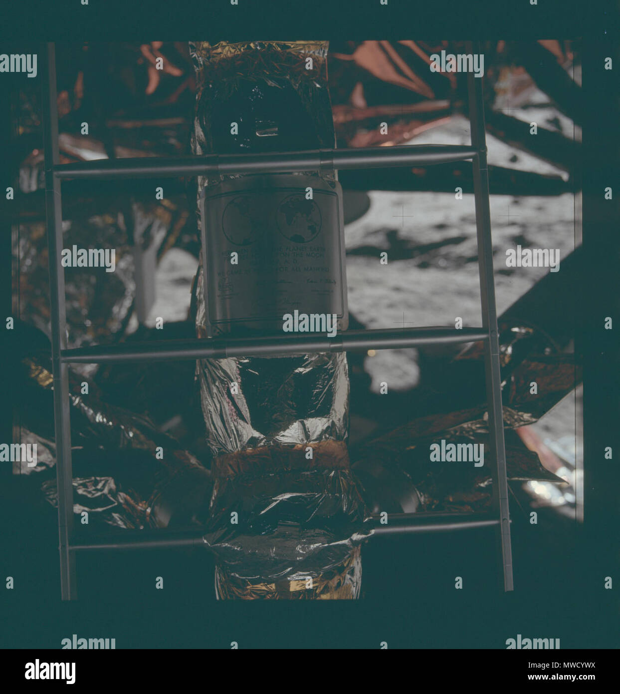 Apollo moon mission. Exploring the moons surface with landing module ...