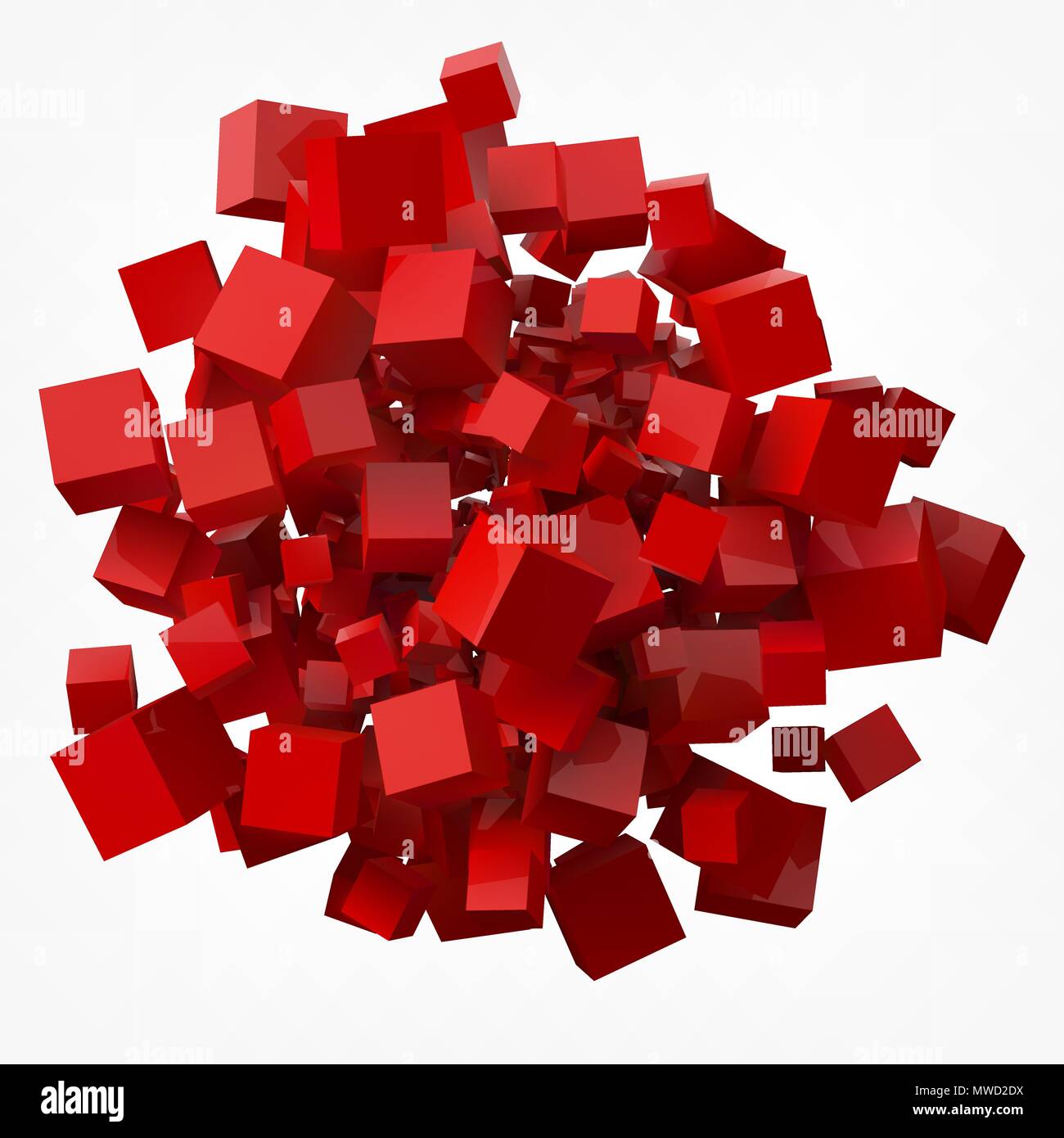 elegant red cubes. 3d style vector illustration Stock Vector Image ...
