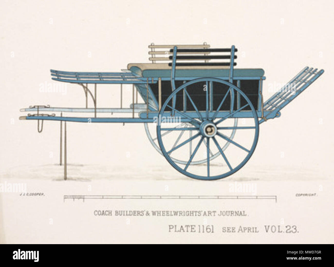 . Print. One of a series of designs for various types of horse-drawn ...