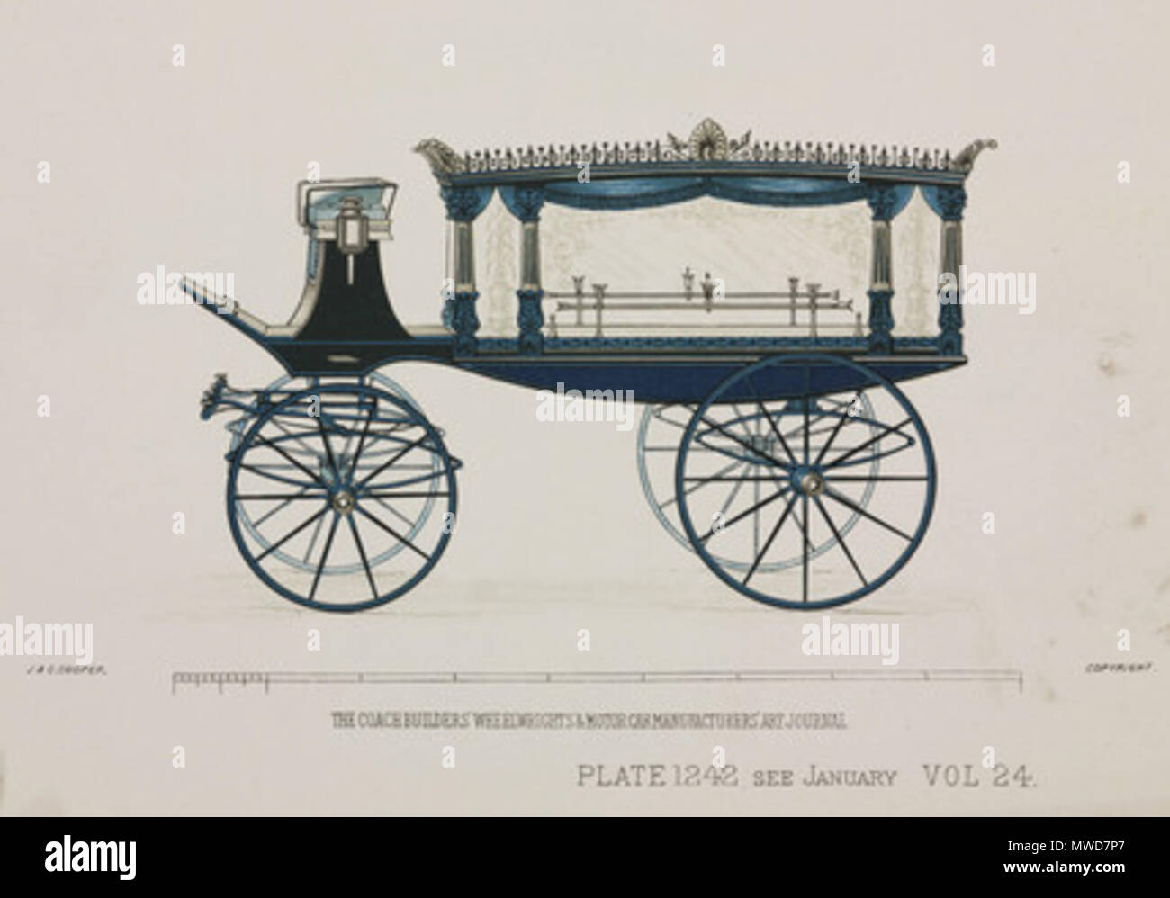 . Print. One of a series of designs for various types of horse-drawn ...