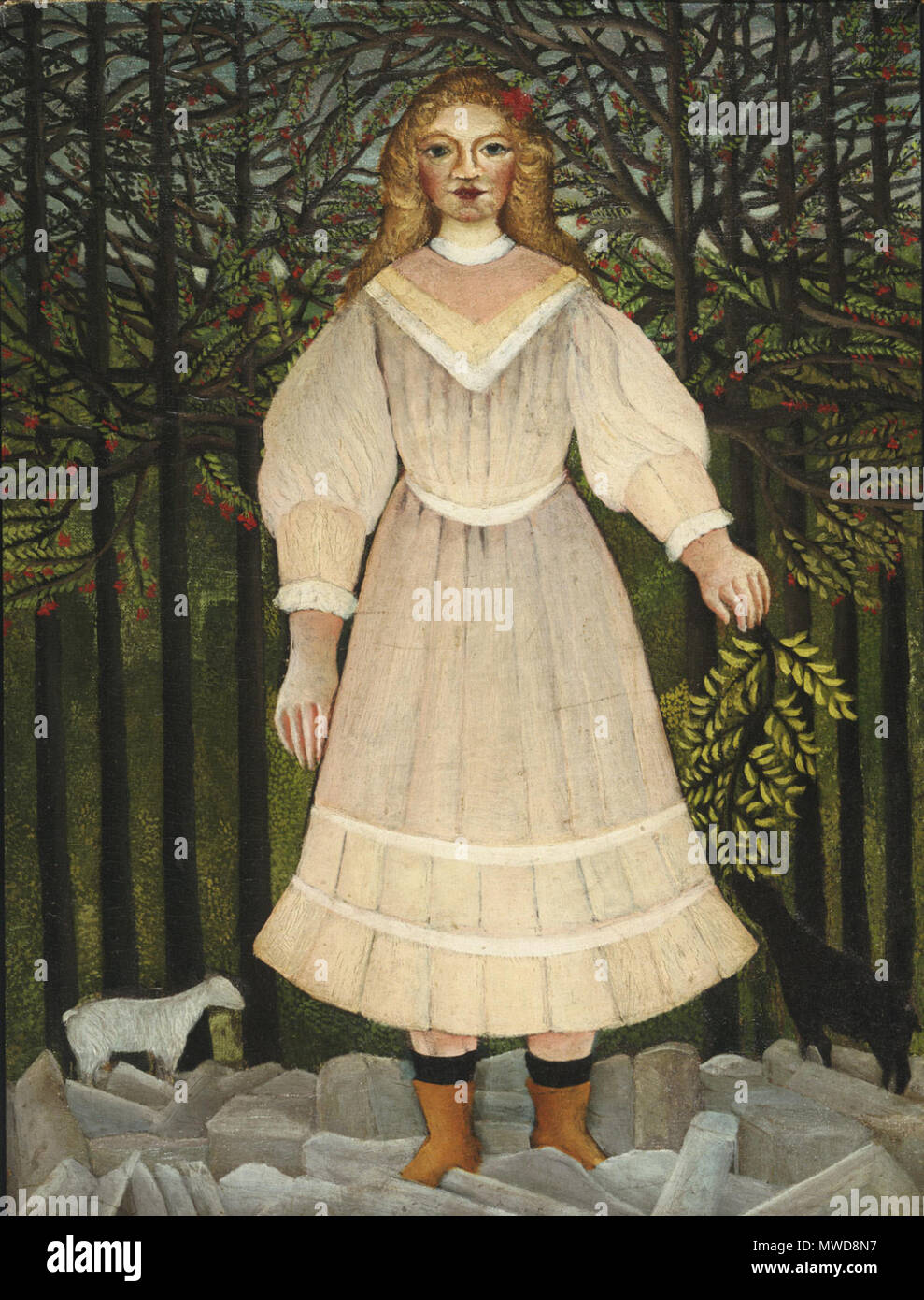 . Young Girl in Pink . 1890 272 Henri Rousseau - Young Girl in Pink ...