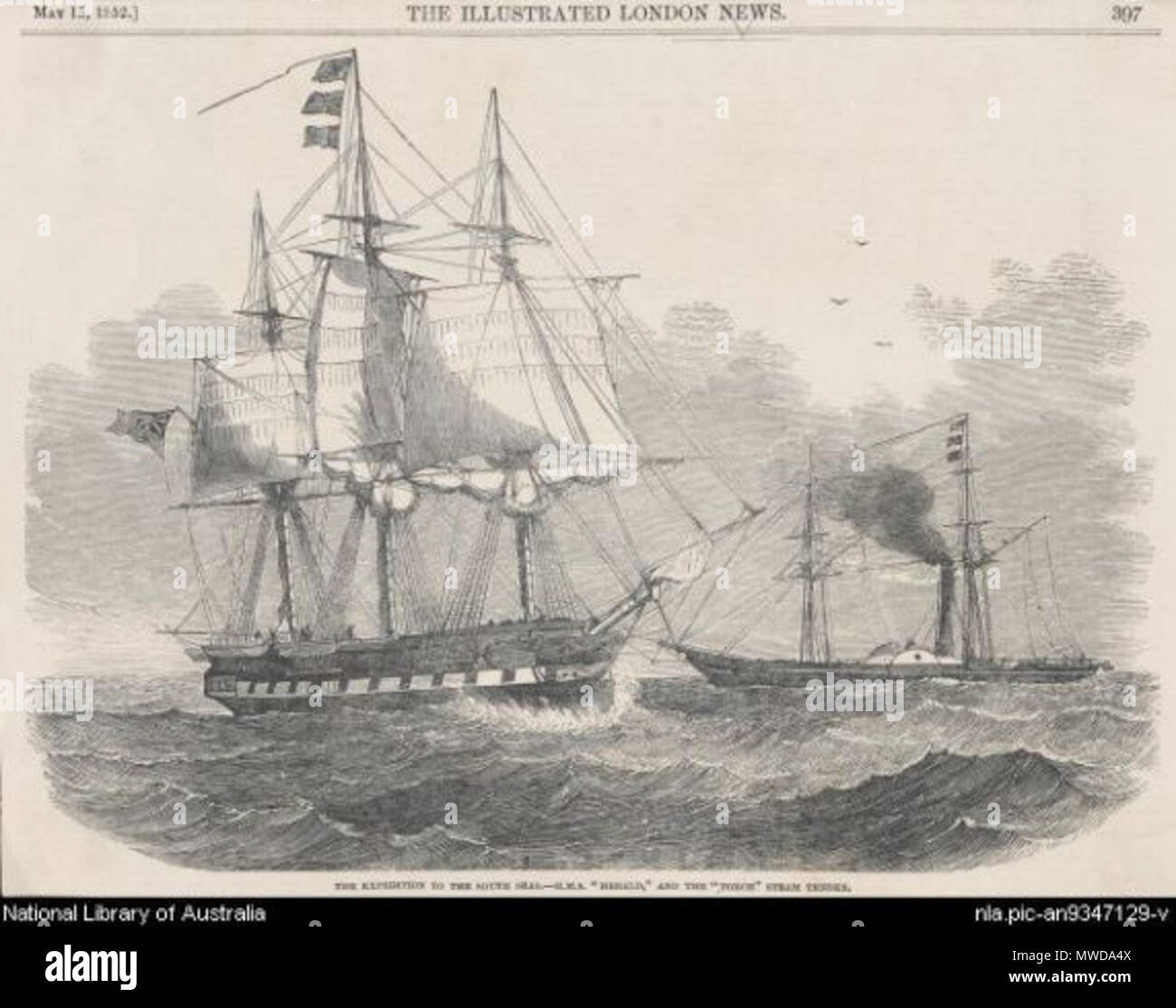 . English: HMS Herald expedition to the southwest Pacific (with ...