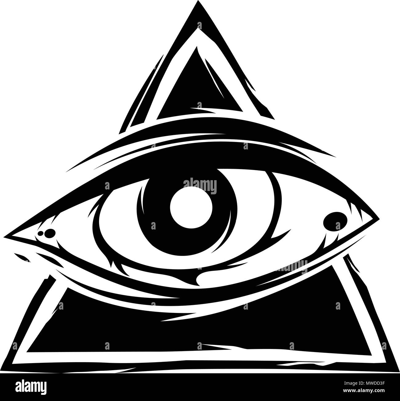 all seeing eye theme logo template vector art Stock Vector Image & Art ...