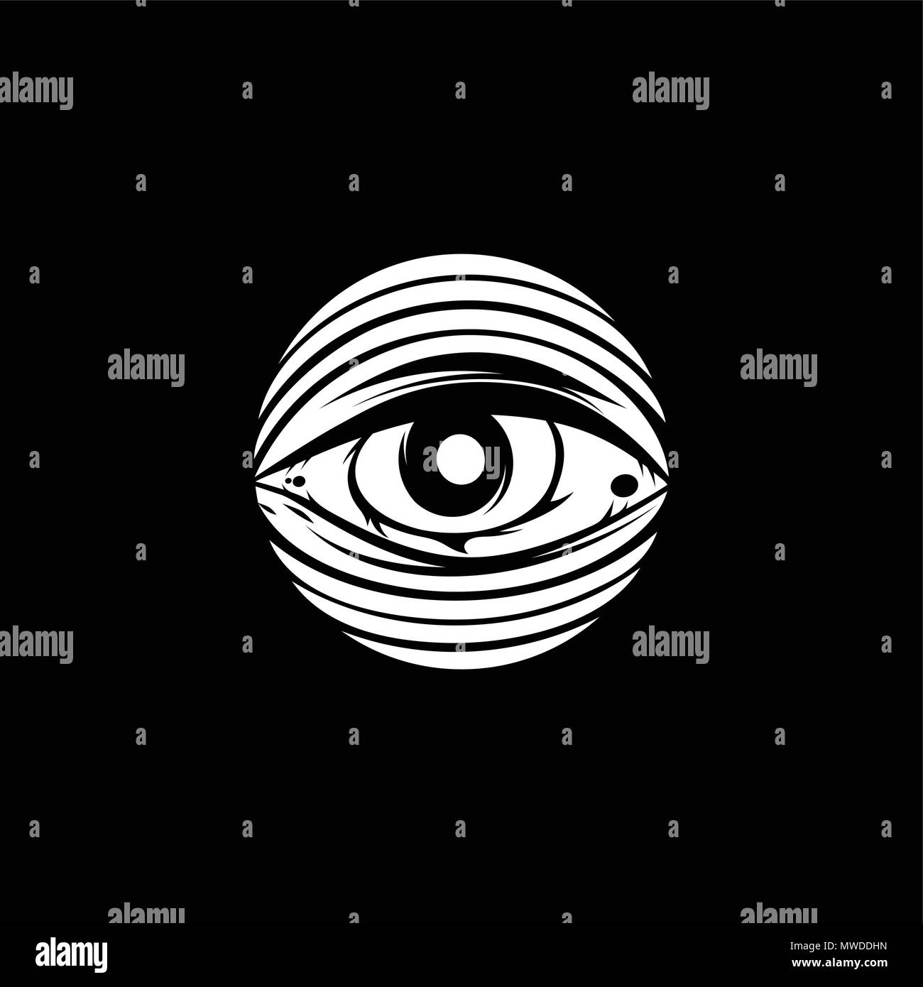 all seeing eye theme logo template vector art Stock Vector Image & Art ...