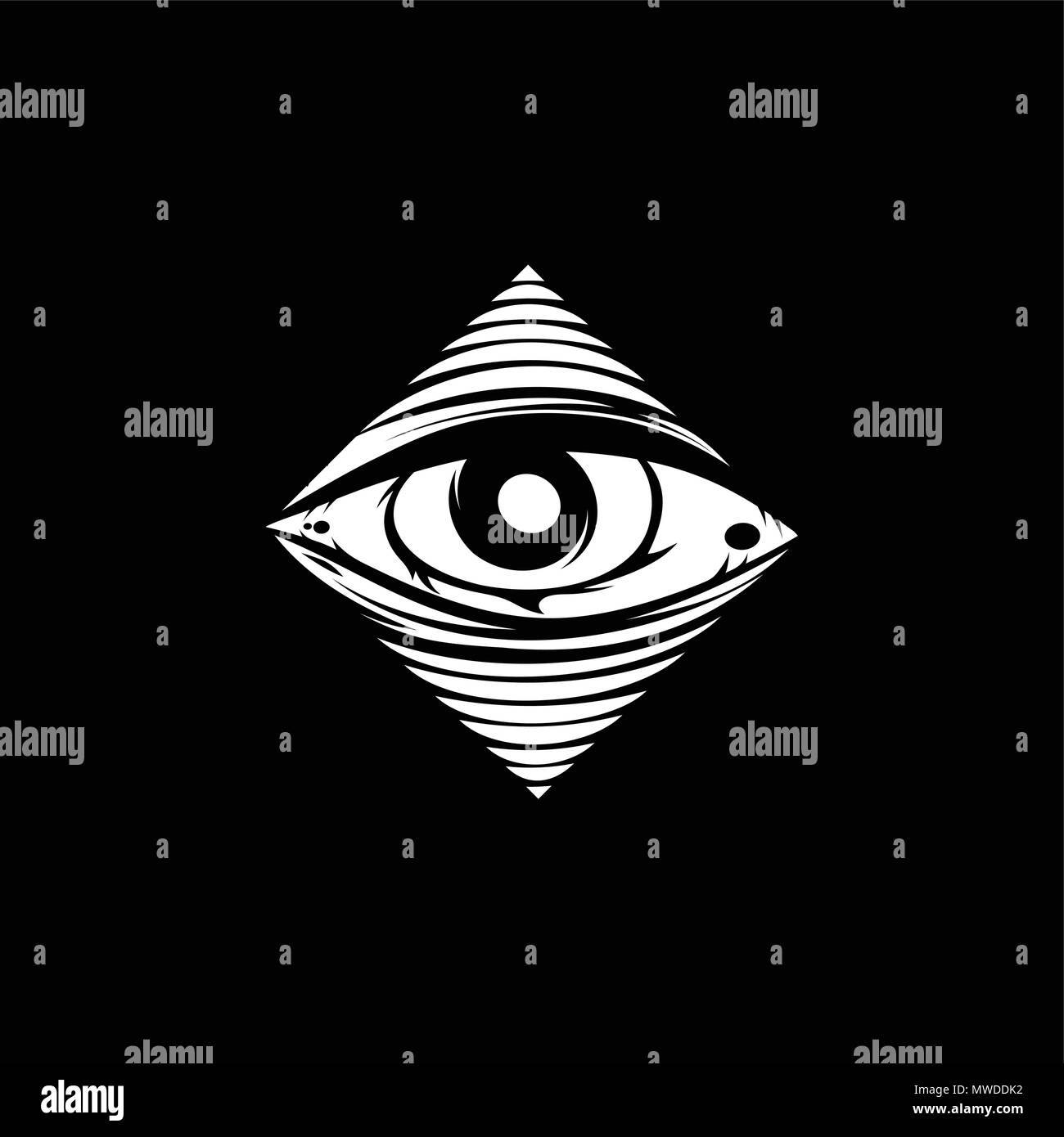 all seeing eye theme logo template vector art Stock Vector Image & Art ...