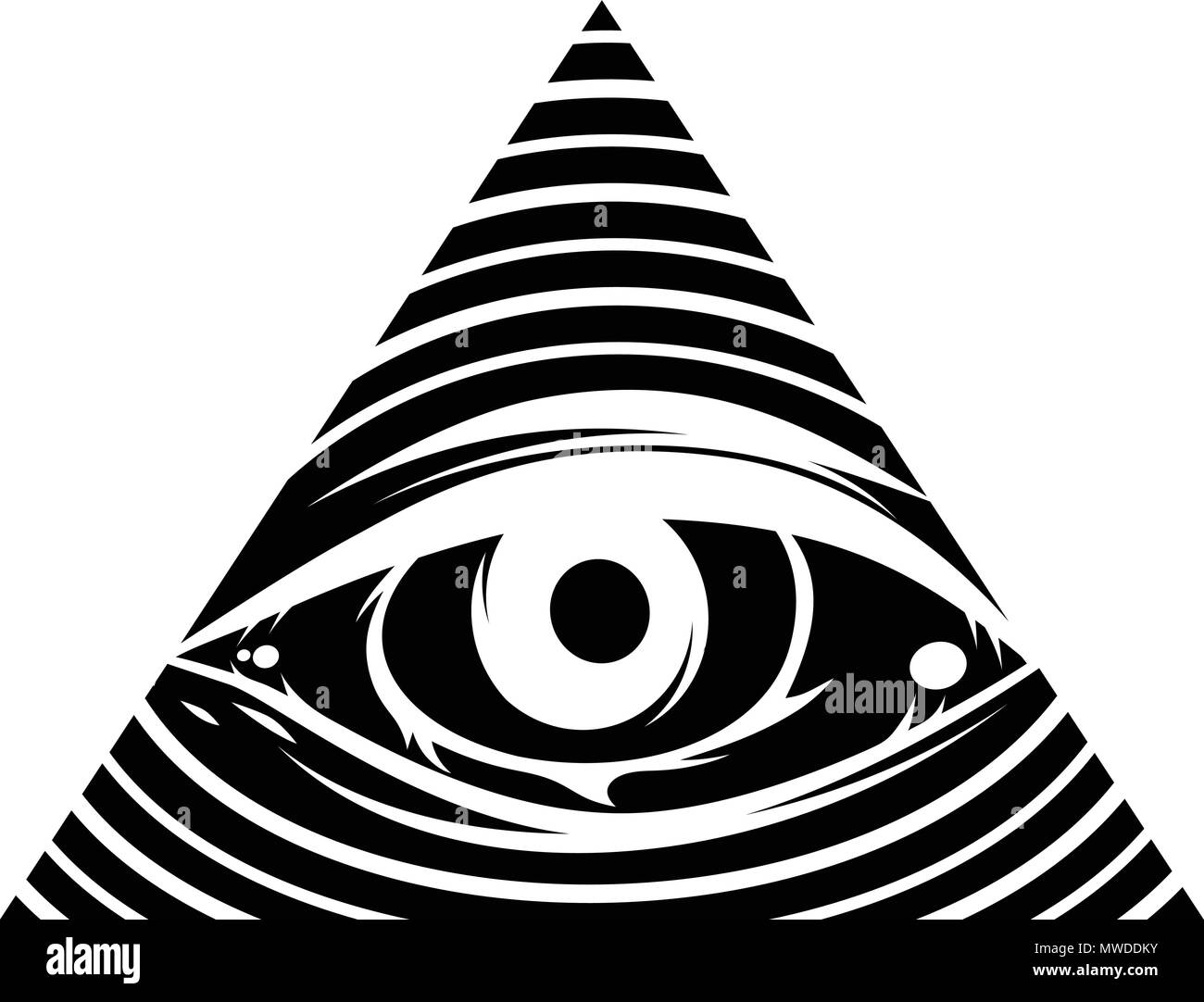all seeing eye theme logo template vector art Stock Vector Image & Art ...